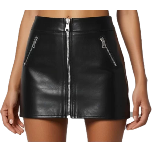 Jupe Cuir Noir Courte